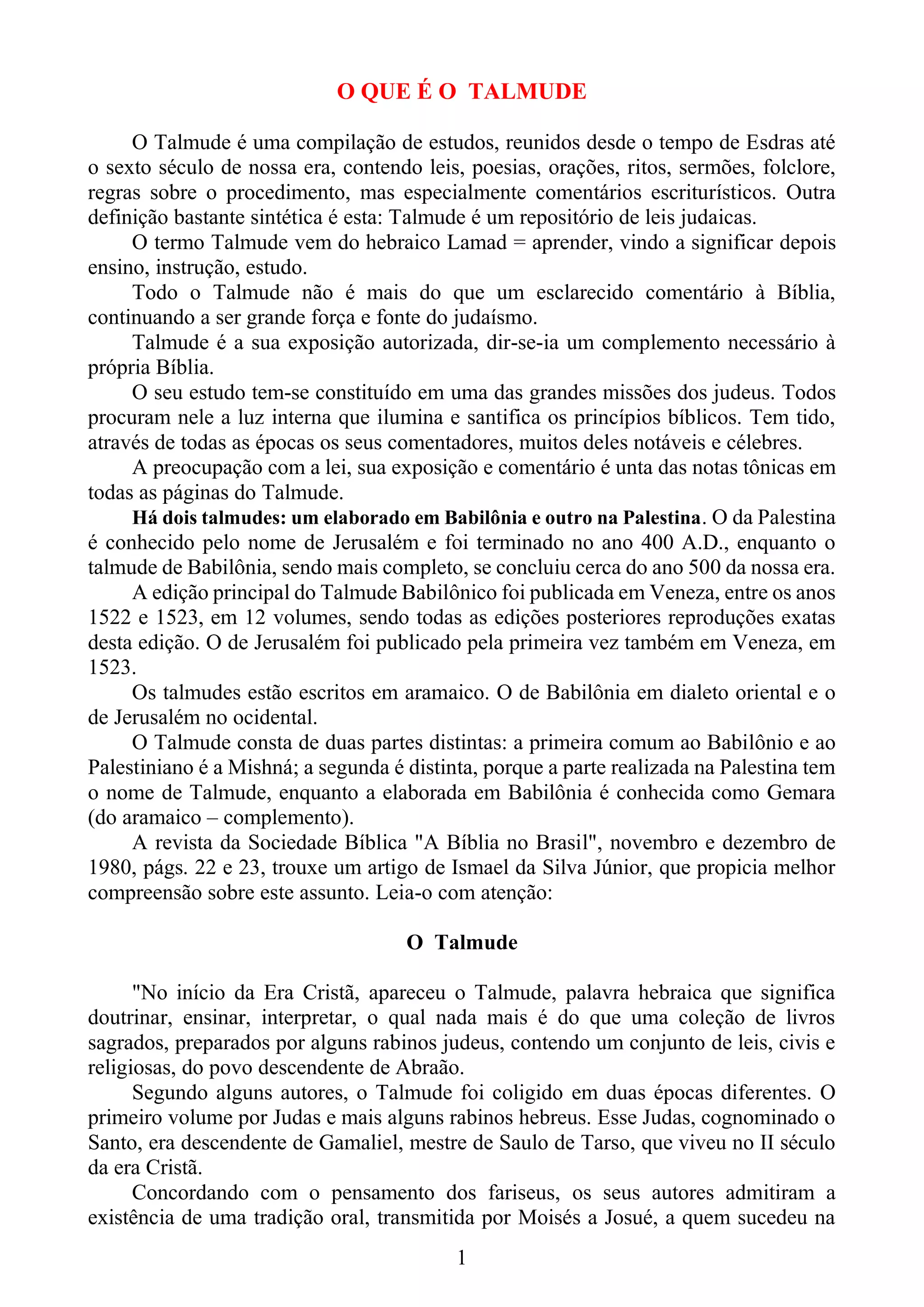 O que é o Talmude | PDF