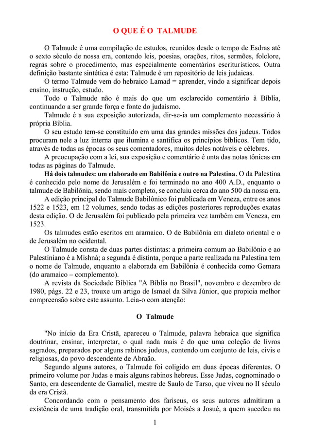 O que é o Talmude | PDF