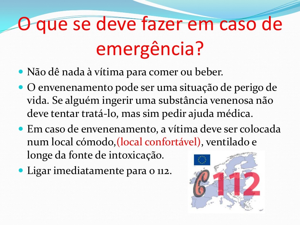 O Que Fazer Em Casos De Envenenamento - RETOEDU