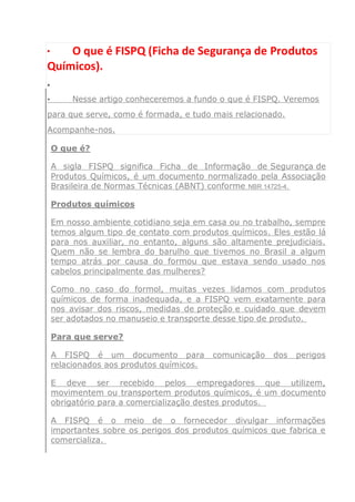 O que é fispq | PDF