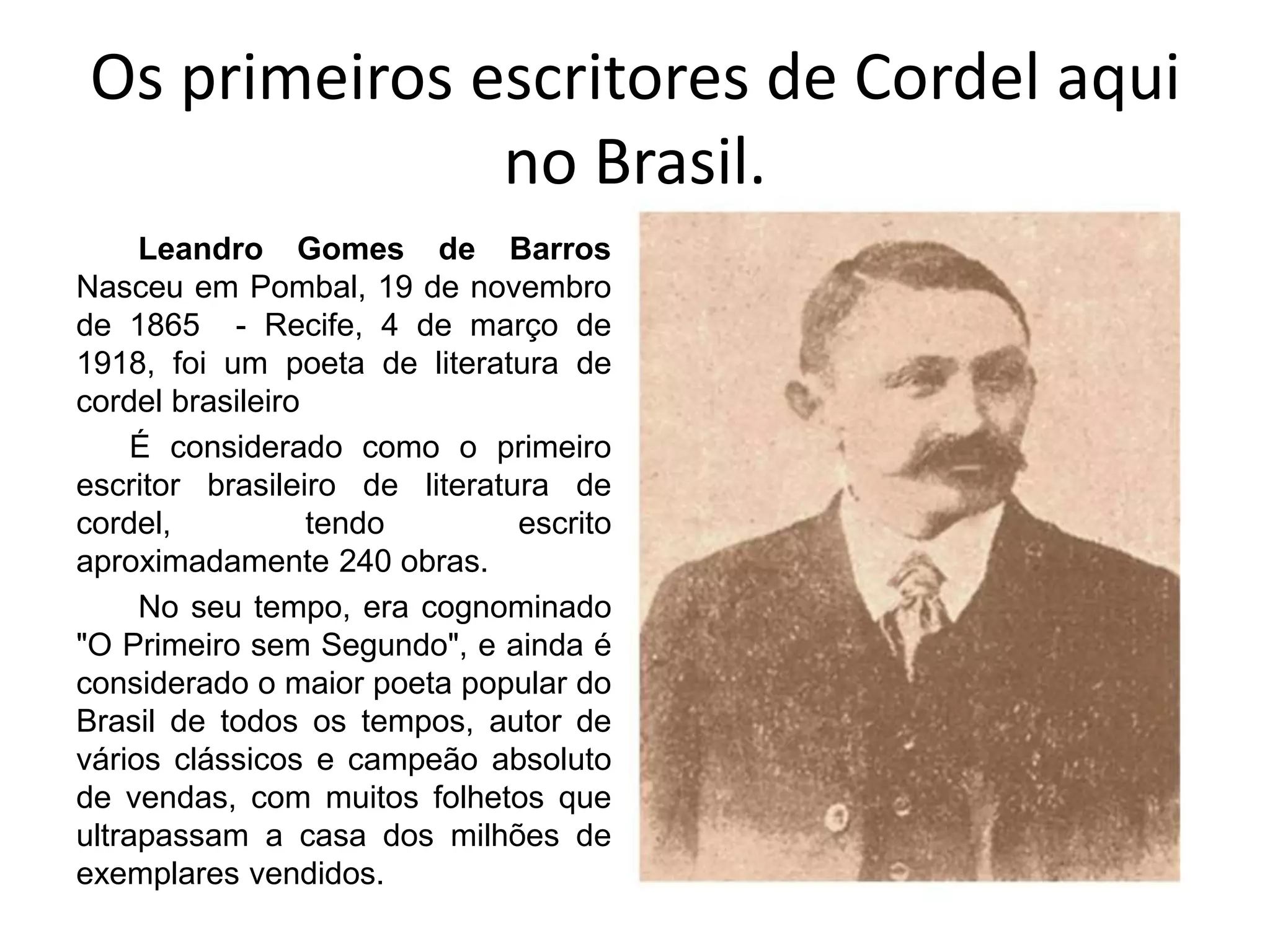 O que é literatura de cordel | PPTX | Poetry | Books and Literature