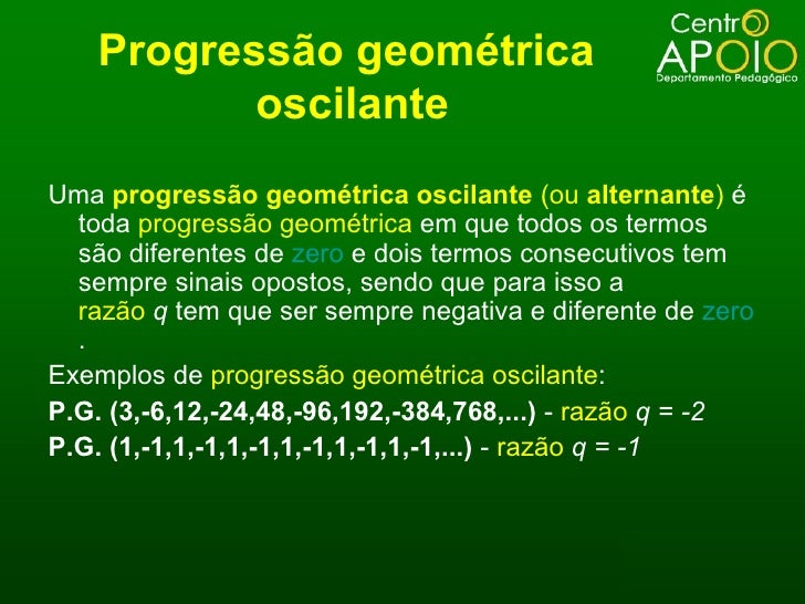 www.AulasDeMatematicApoio.com - Matemática - Progressão Geométrica