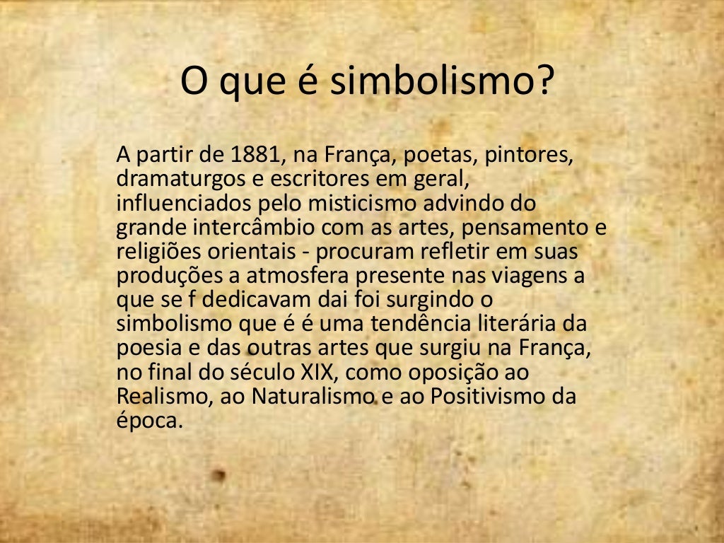 O que é simbolismo
