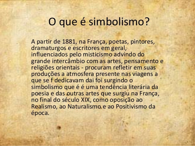 O que é simbolismo