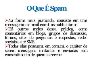 O que é spam e por que evitá lo | PDF