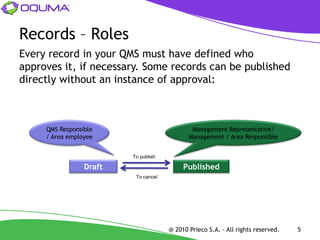 Quality Management Records and Dashboards | PPT