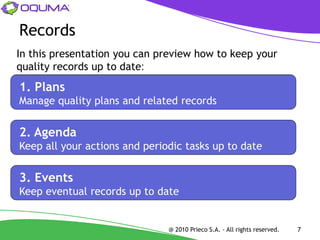 Quality Management Records and Dashboards | PPT