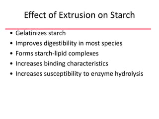 Starch extrusion | PPTX