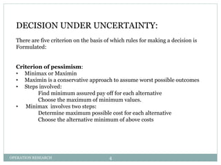 DECISION THEORY WITH EXAMPLE | PPTX