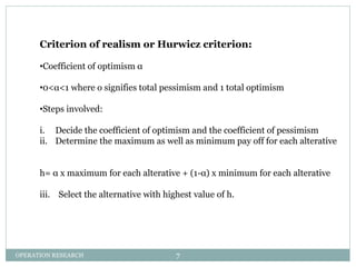 DECISION THEORY WITH EXAMPLE | PPTX