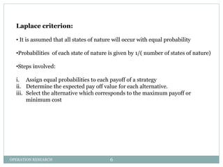 DECISION THEORY WITH EXAMPLE | PPT