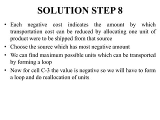 Stepping Stone Method | PPTX