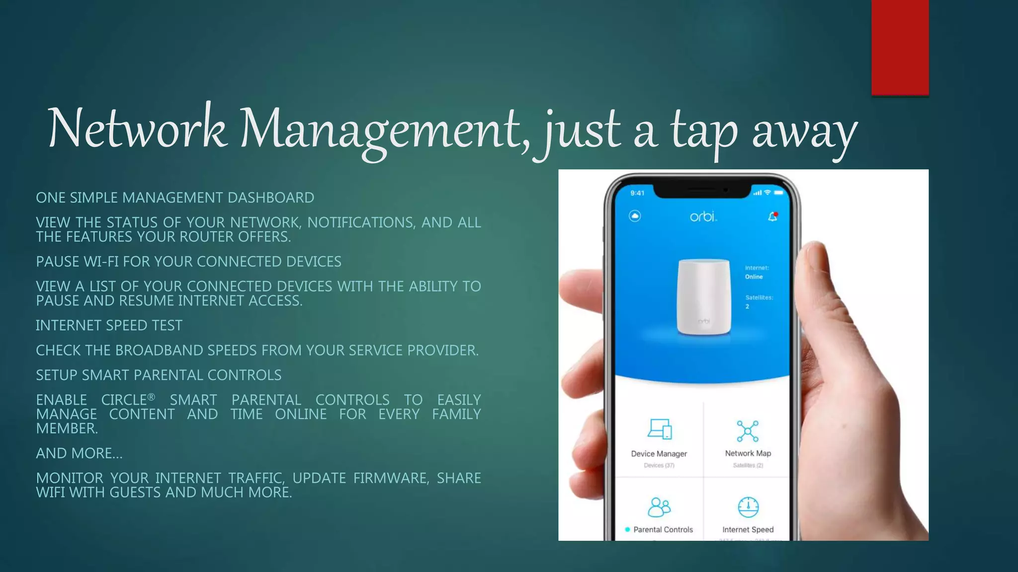 Orbi routers connected with phone | PPT