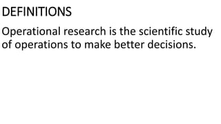 Operation Research VS Software Engineering | PPTX