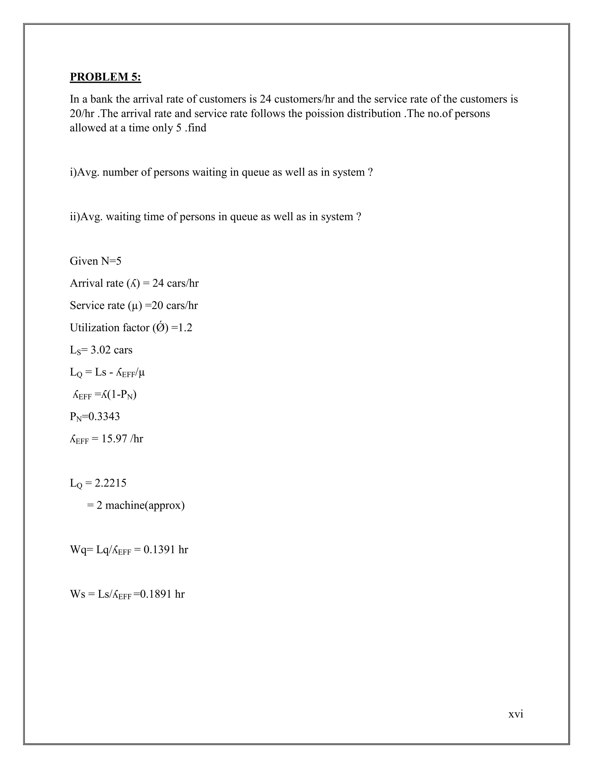 queueing problems in banking | PDF