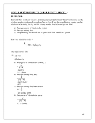 queueing problems in banking | PDF