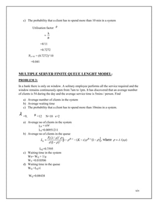 queueing problems in banking | PDF