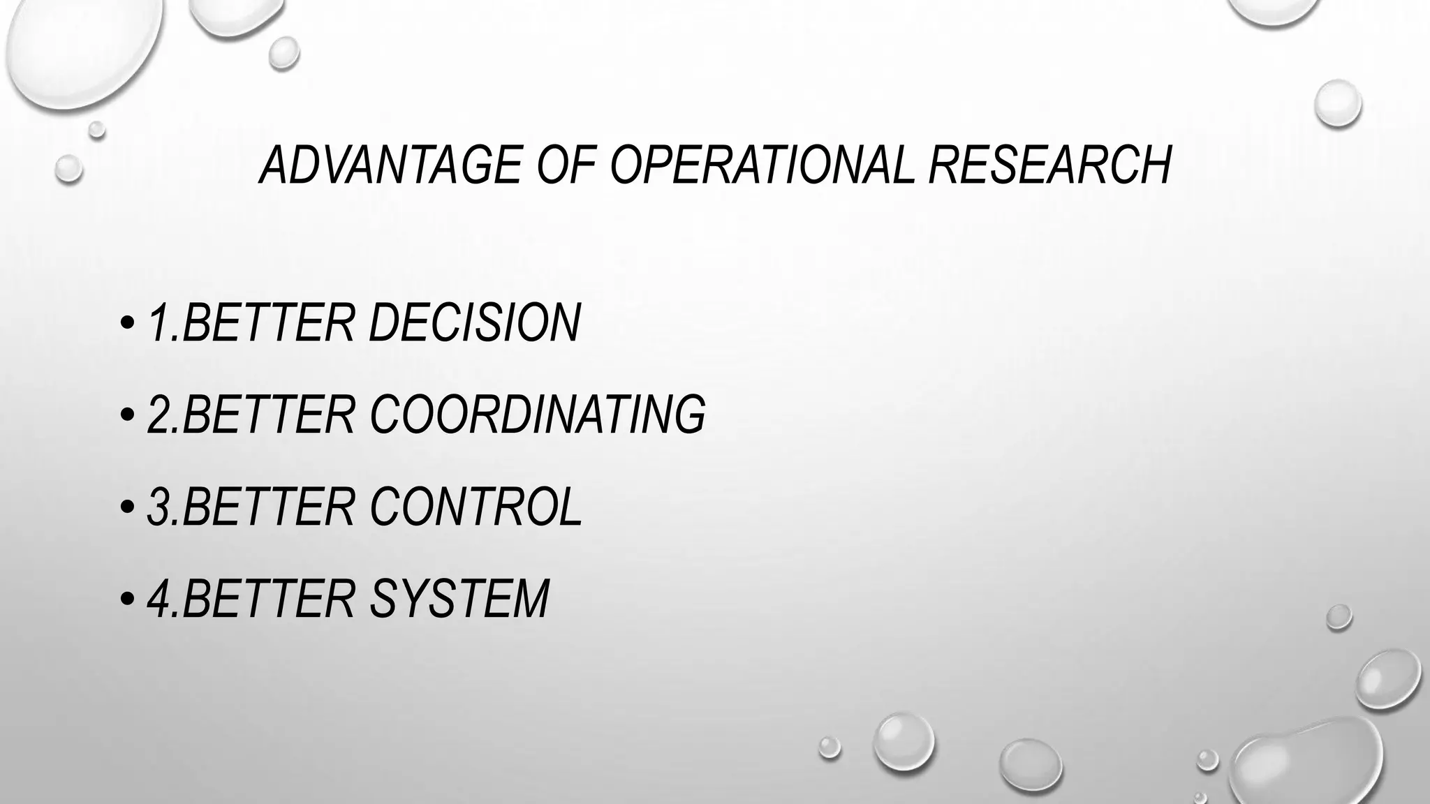 OPERATIONAL RESERACH | PPTX | Business | Business and Finance