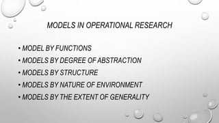 OPERATIONAL RESERACH | PPTX | Business | Business and Finance