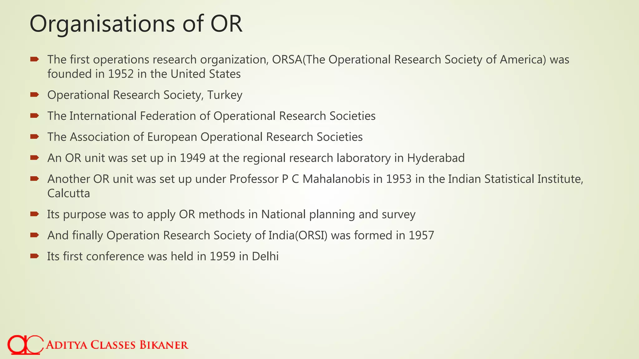 Introduction to Operations Research | PPTX