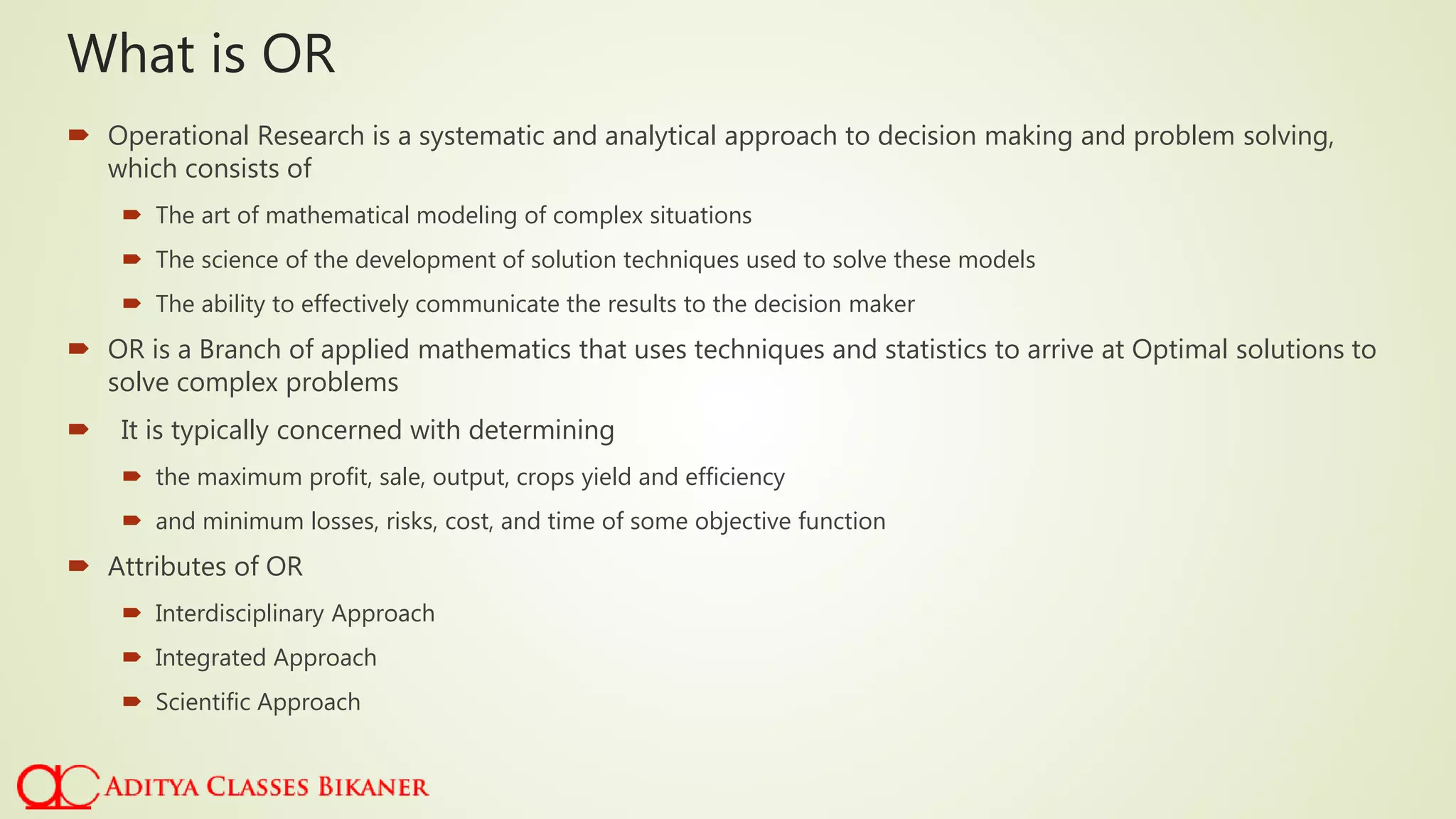 Introduction to Operations Research | PPTX | Computer Software and ...