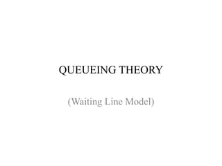Operations research : Inventory/Production Managemet and Queueing ...