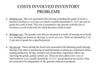 Operations research : Inventory/Production Managemet and Queueing ...
