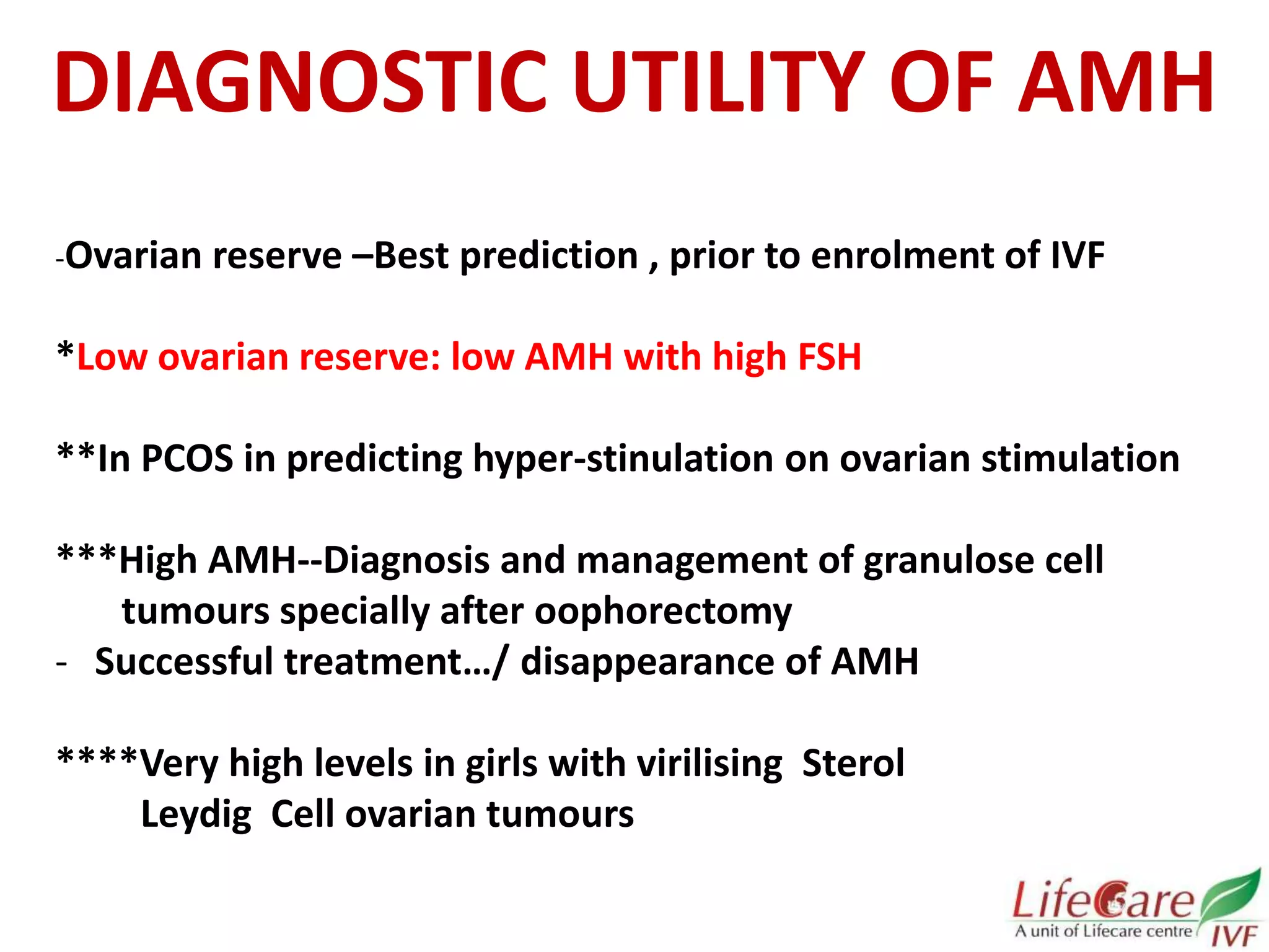 Ovarian Reserve Testing in Infertility Dr. Jyoti Agarwal Dr. Sharda ...