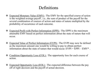 Operations research : Decision Theory, Dynamic Programming, and ...