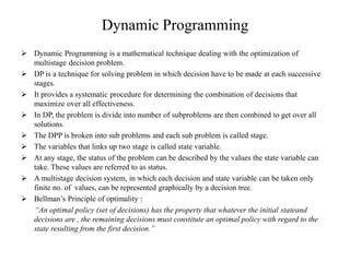 Operations research : Decision Theory, Dynamic Programming, and Replacement and reliability ...