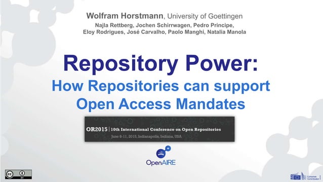 Repository Power: How Repositories can support Open Access Mandates ...