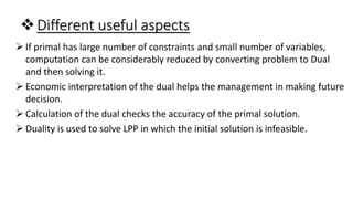 PRIMAL & DUAL PROBLEMS | PPTX