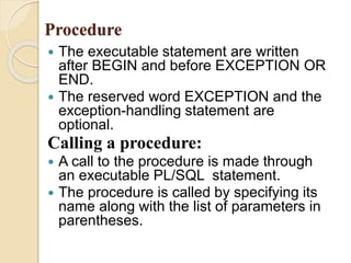 Oracel CURSOR AND EXCEPTIONS | PPTX