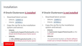 Oracle ORAchk & EXAchk overview | PPT