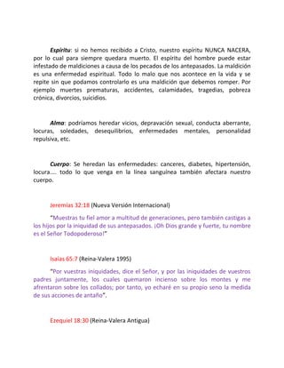 Oración para romper maldiciones generacionales | PDF | Christianity ...