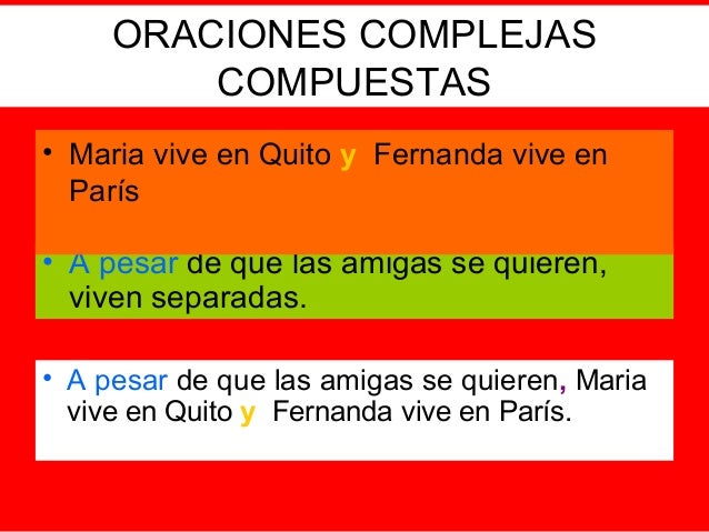 Oracion compleja compuesta