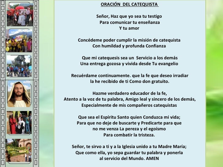 Oracion del catequista Oracion del catequista