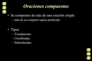 Tipos de Oraciones | PPT