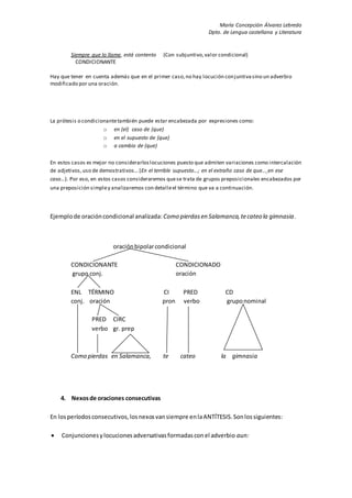 Oraciones condicionales y concesivas | DOCX