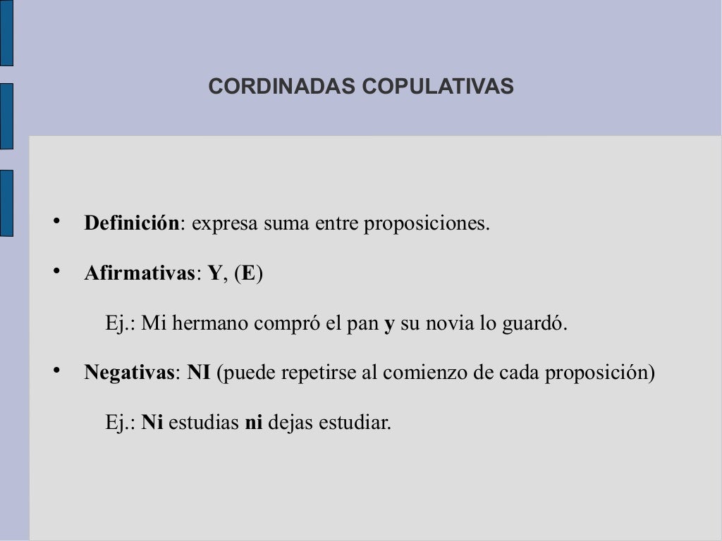 Oraciones Coordinadas