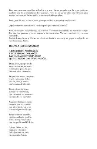 Oraciones de la tradición para la novena de jesús nazareno | PDF