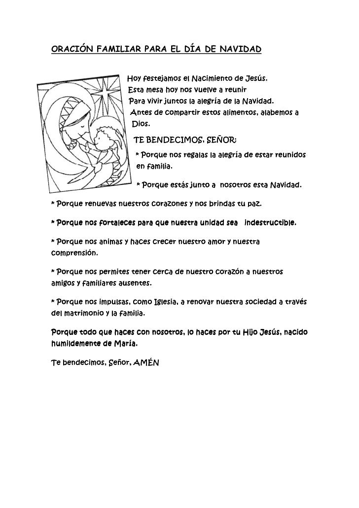 Oracion De Navidad En Familia , 12 Peticiones de Oración por la familia ...
