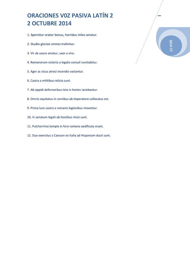 Oraciones pasiva (2 -10-2014) | DOC