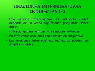 Oraciones Sustantivas | PPT