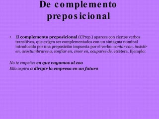 Oraciones Sustantivas | PPT