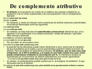 Oraciones Sustantivas | PPT