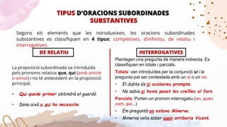 Oracions subordinades substantives | PPT