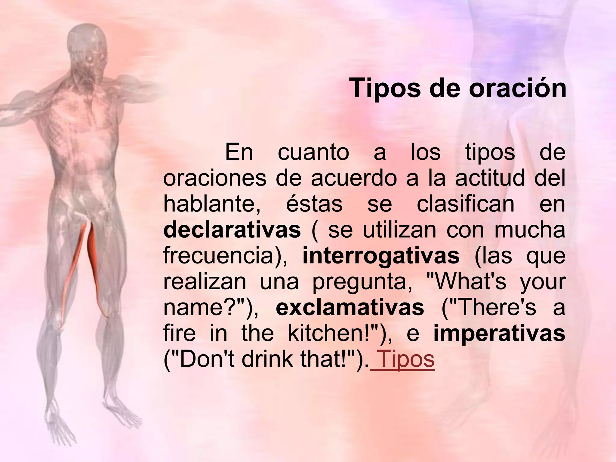 Oracion tipos (1) | PPTX | Lung and Respiratory Health | Diseases and Conditions