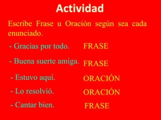 Oracion y frase | PPTX