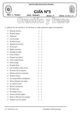 Oracion y frase | PDF